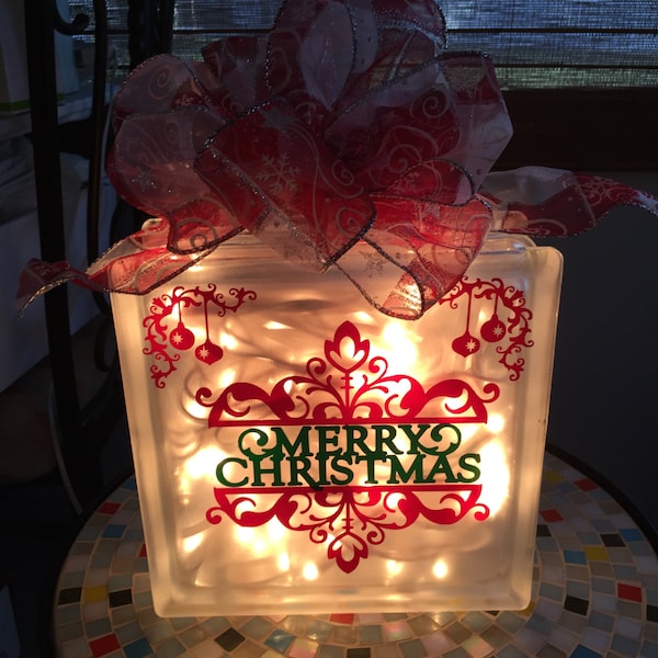 Lighted Glass Block - Etsy