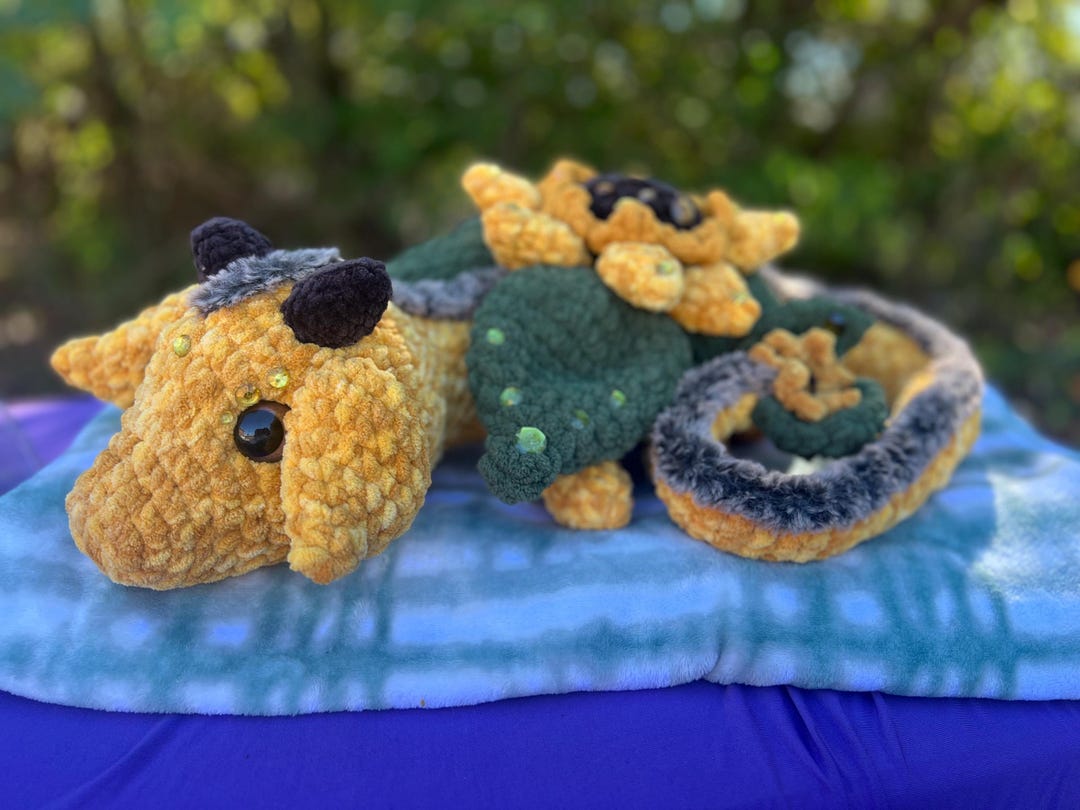 Sunflower Dragon Plushie - Etsy