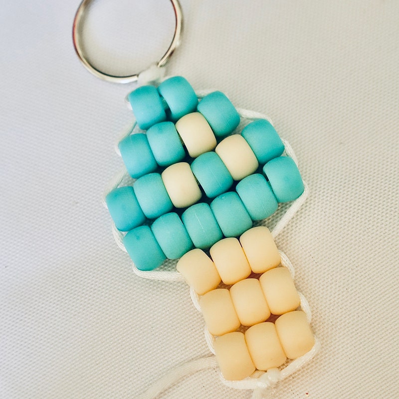 Pony Bead Keychain - Etsy