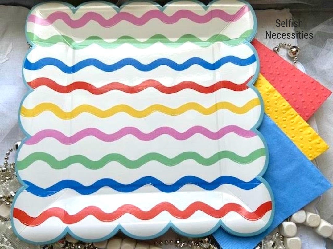 Rainbow Party Plates - Kids Birthday Party Tableware - Primary Color ...