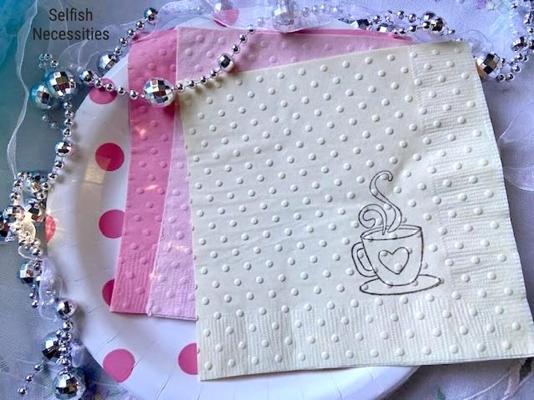 Coffee Napkins and Party Supplies - Love is Brewing Bridal Shower- Love ...