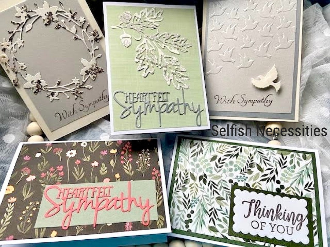 Sympathy Card Set for Loss of Family Member Handmade Sympathy and ...