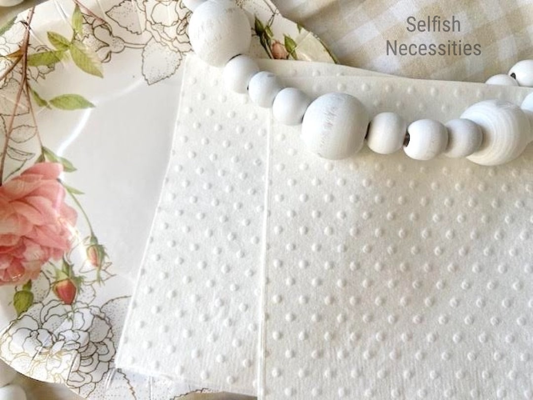 Polka Dot Embossed Paper Napkins - Swiss Dot Cocktail Napkins - Bridal ...