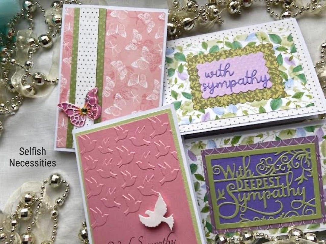 Sympathy Card Set - Handmade Sympathy and Condolence Cards - Mourning ...