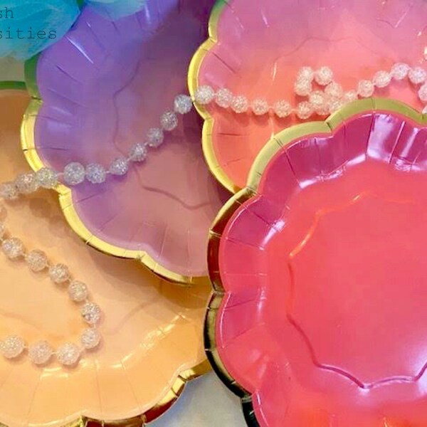 Peach Paper Plates - Etsy
