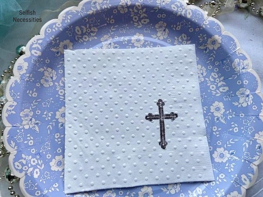 First Communion & Confirmation Napkins - Baptism Celebration Decor ...
