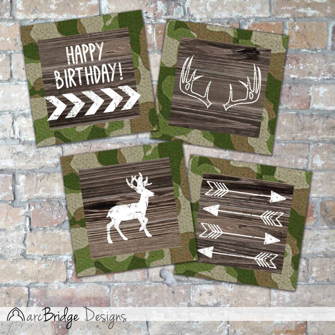 Woodlands Camo Cupcake Toppers digital Download - Etsy
