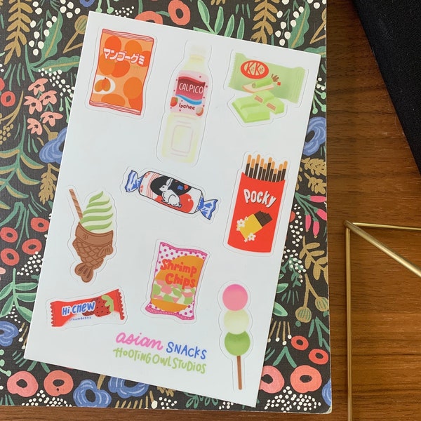 Japanese Snack Stickers - Etsy
