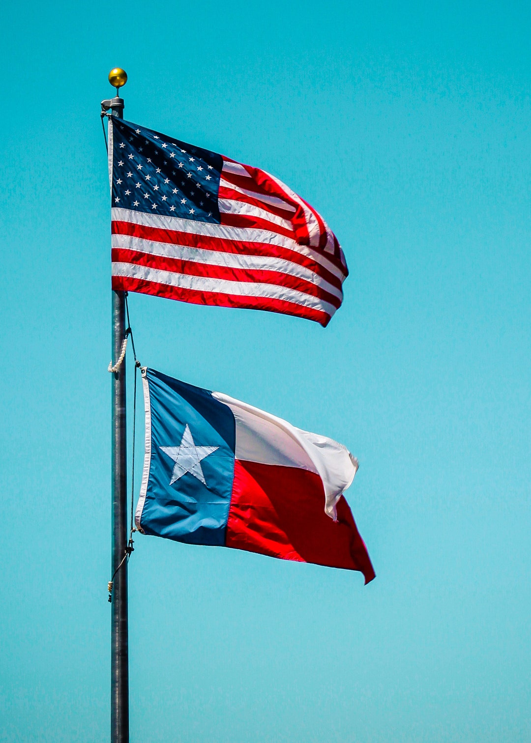 Two Republics American and Texas Flag Digital Photograph - Etsy