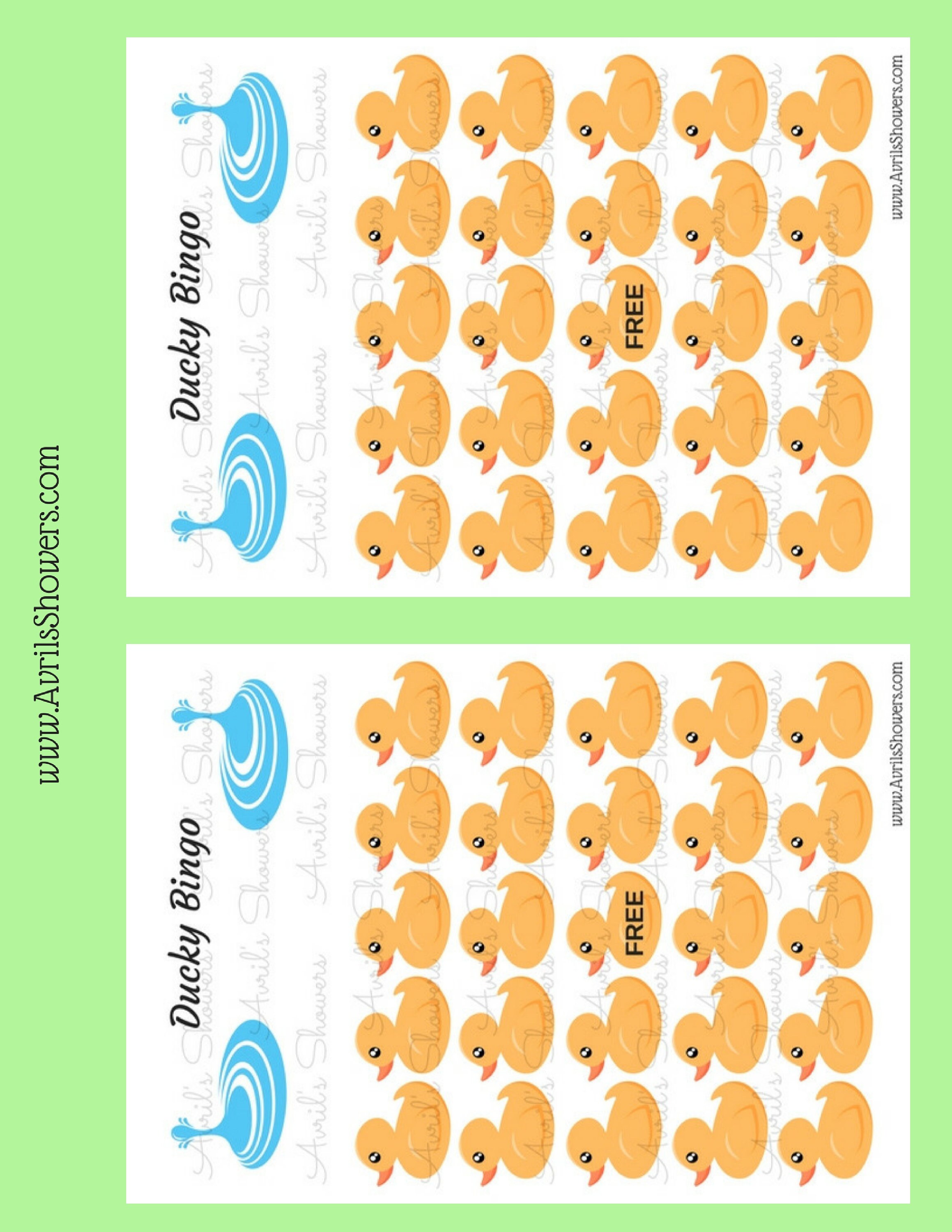 Ducky Bingo Baby Shower Bingo Game, Ducks Instant Download - Etsy