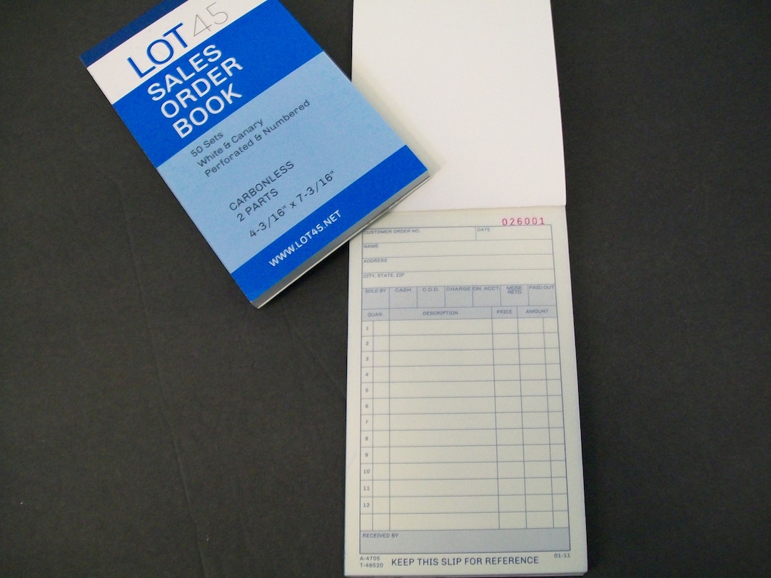 Sales Order Book, Receipt Pad, Junk Journal Supply, Scrapbook Ephemera ...