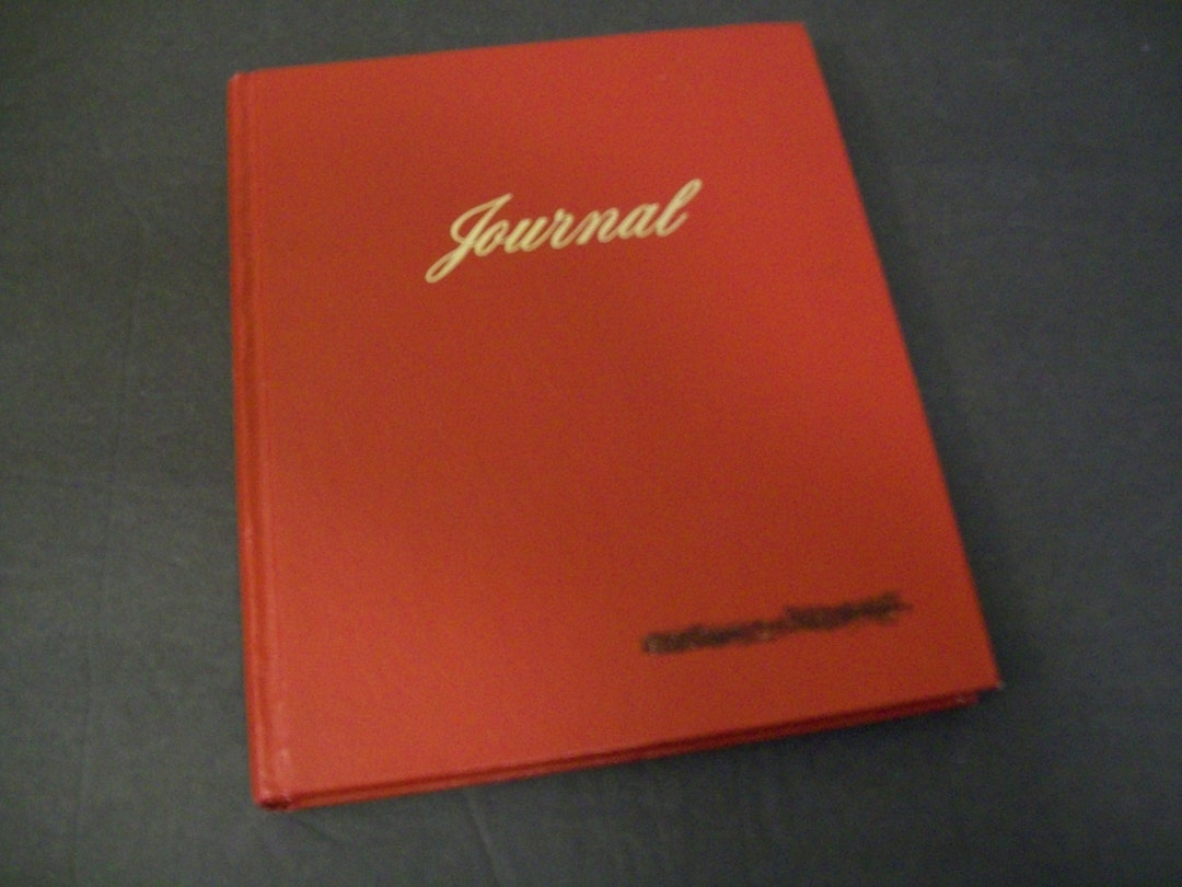 Vintage Journal, Blank Red Diary Writing Book, Junk Journal Supply ...