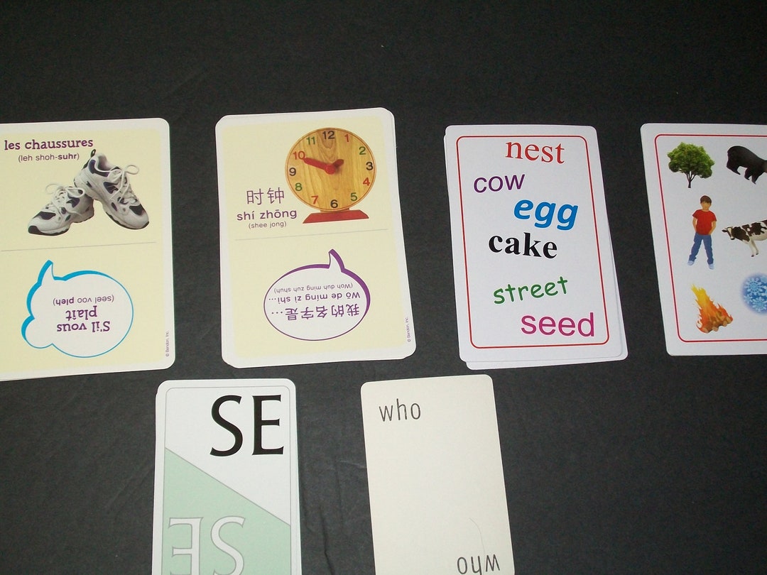 Word Flashcards, Foreign Language Cards, Word Game Card Assortment ...