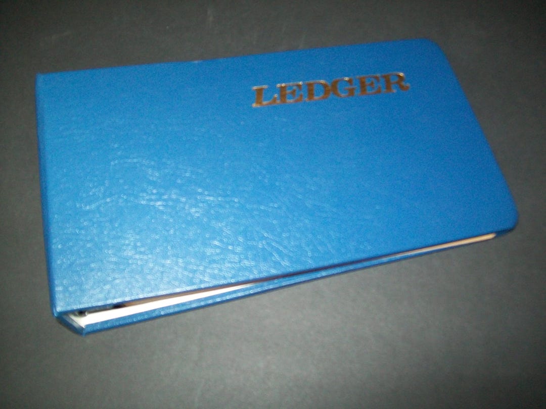 Vintage Style Blue Ledger Book, 6 Ring Ledger Binder, Junk Journal ...
