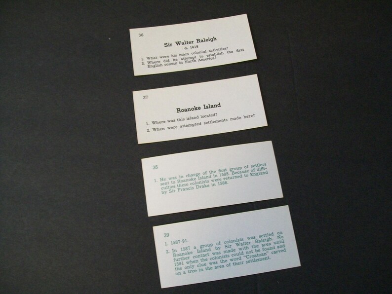 American History Cards, Vintage Civil War Summary Flash Cards, Visual ...