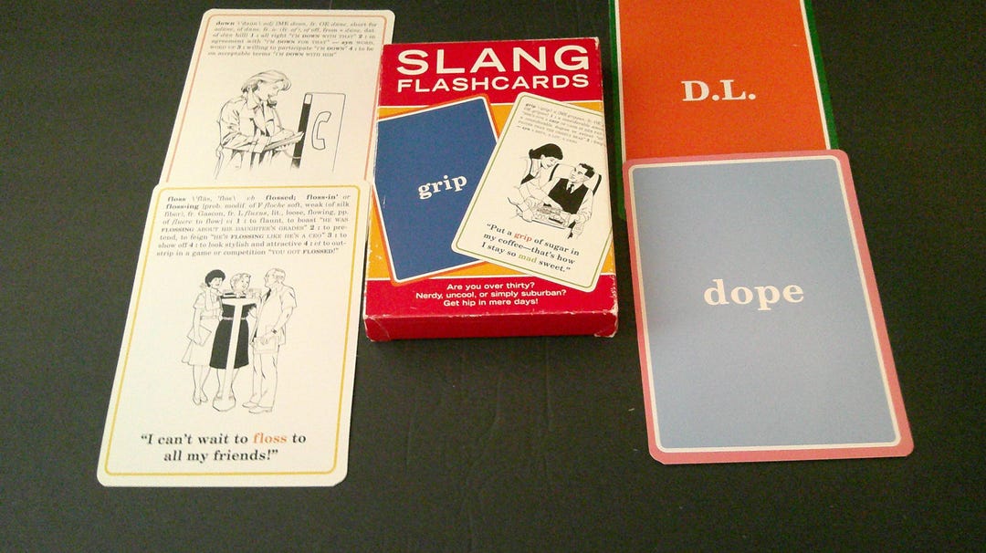 Vintage Slang Flashcards Mastering Vocabulary Card Game Knock Knock ...