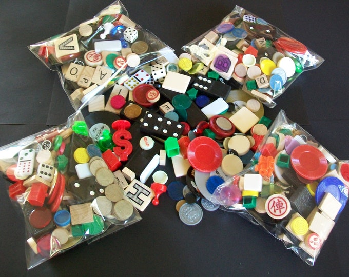 Bulk Game Pieces, Vintage Game Piece Mix,100+pcs,game Board Pieces,grab ...