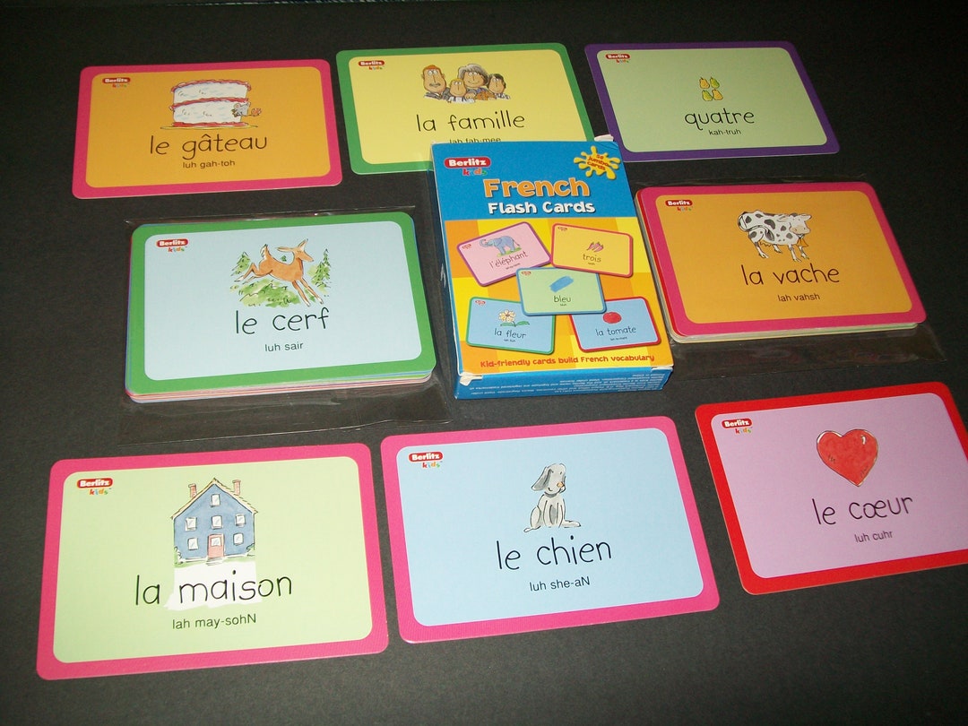 French Picture Flash Cards, Children's Word Cards, Junk Journal ...
