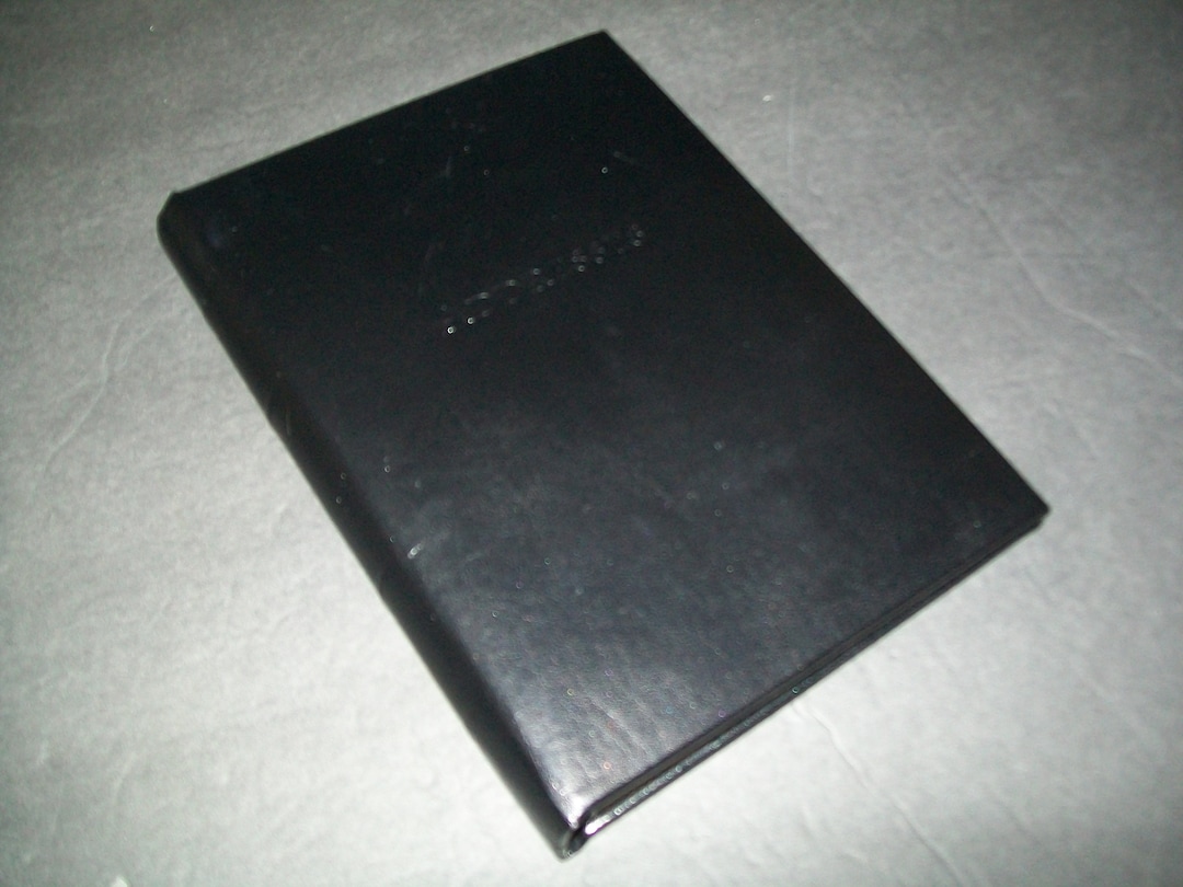Vintage Black Leather Address 3-ring Binder Book, Blank Book, Addresses ...