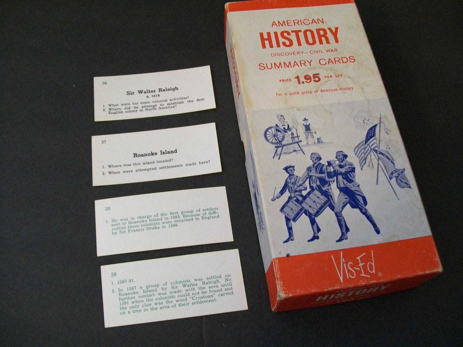 American History Cards, Vintage Civil War Summary Flash Cards, Visual ...
