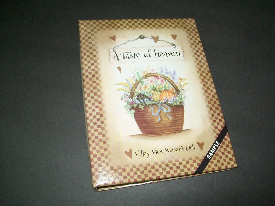 Vintage A Taste of Heaven Recipe File 3 Ring Binder Book, Junk Journal ...