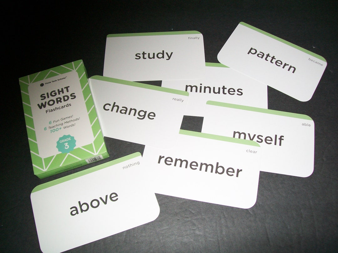 Word Flashcards, Educational Flashcards, Grade 3 Sight Word Cards, Junk ...