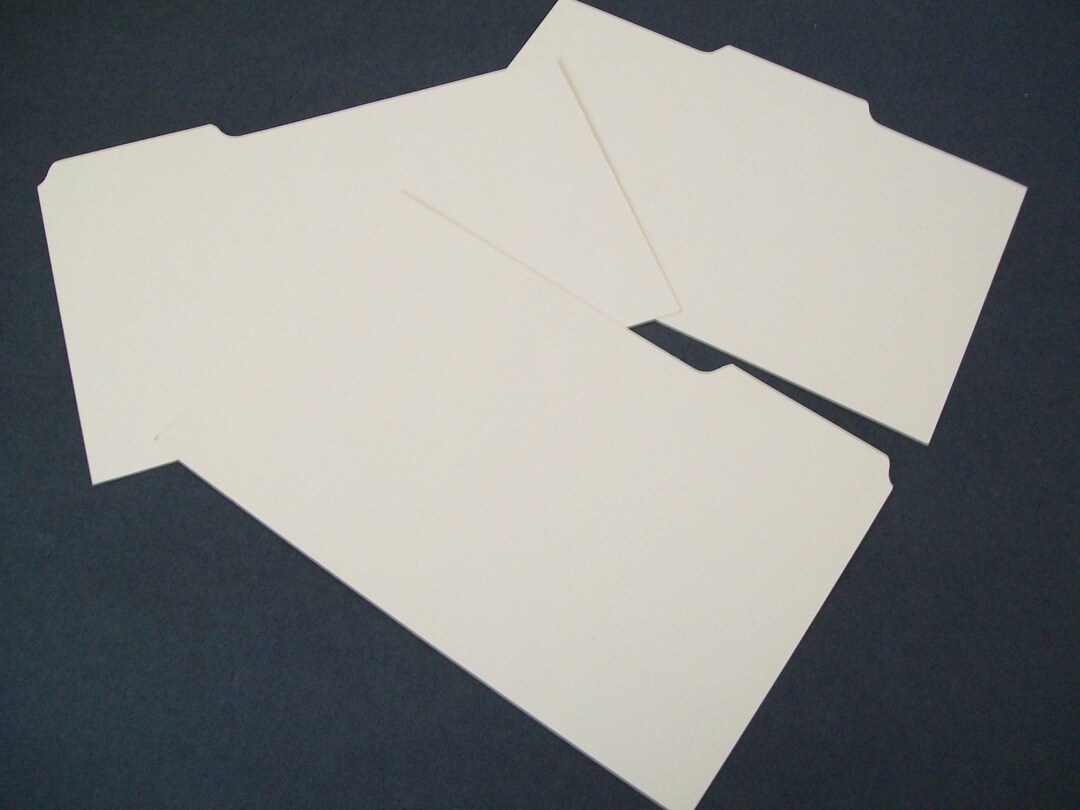 Manila Tabbed File Dividers, Vintage Blank 3-part File Dividers ...