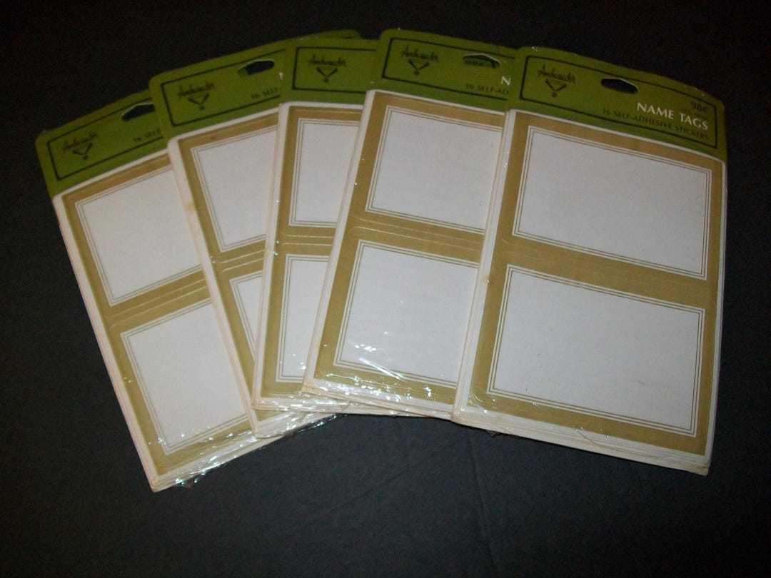 Vintage Label Stickers, Name Tag Labels, Vintage Paper Ephemera, Junk ...