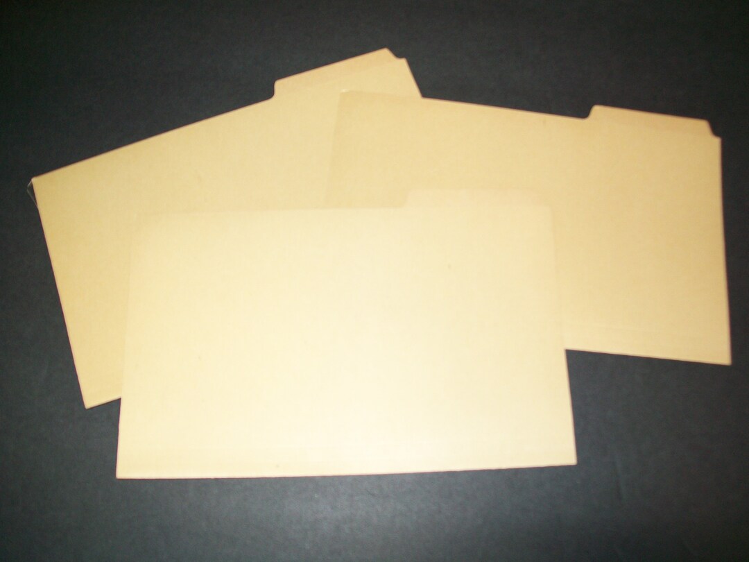 Kraft File Dividers, Vintage Blank File Folder Dividers, Vintage Office ...