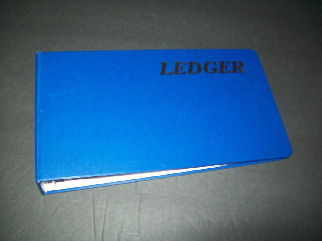 Vintage Style Blue Ledger Book, 6 Ring Ledger Binder, Junk Journal ...