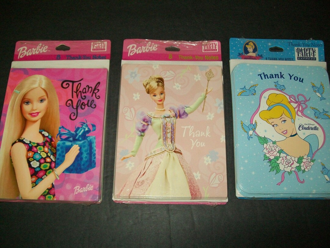 Vintage Cinderella Thank You Note Cards, Hallmark Party Express Line ...
