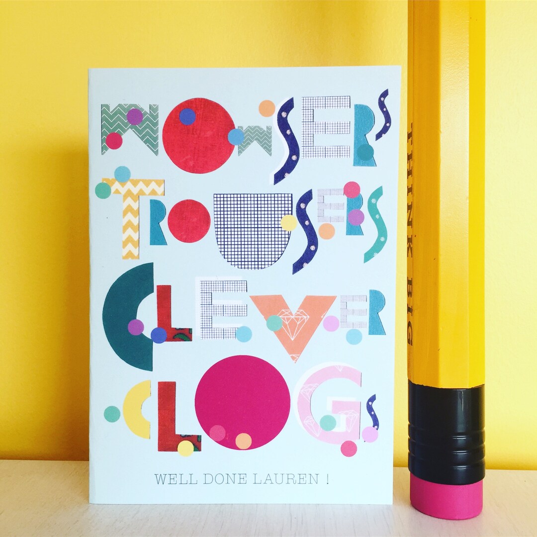 Wowsers Trousers Personalised Well Done Card Quirky - Etsy