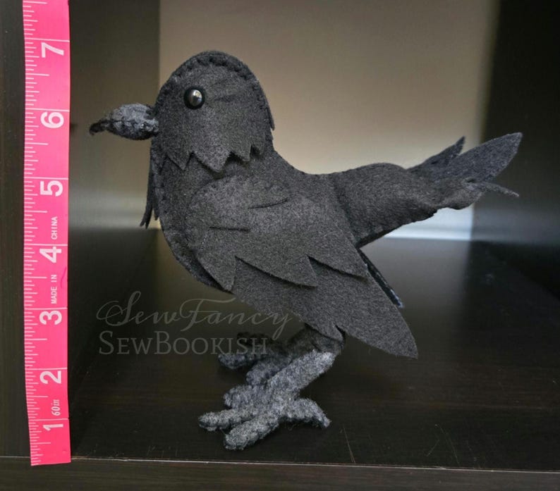 Hand-sewn Felt Raven - Etsy