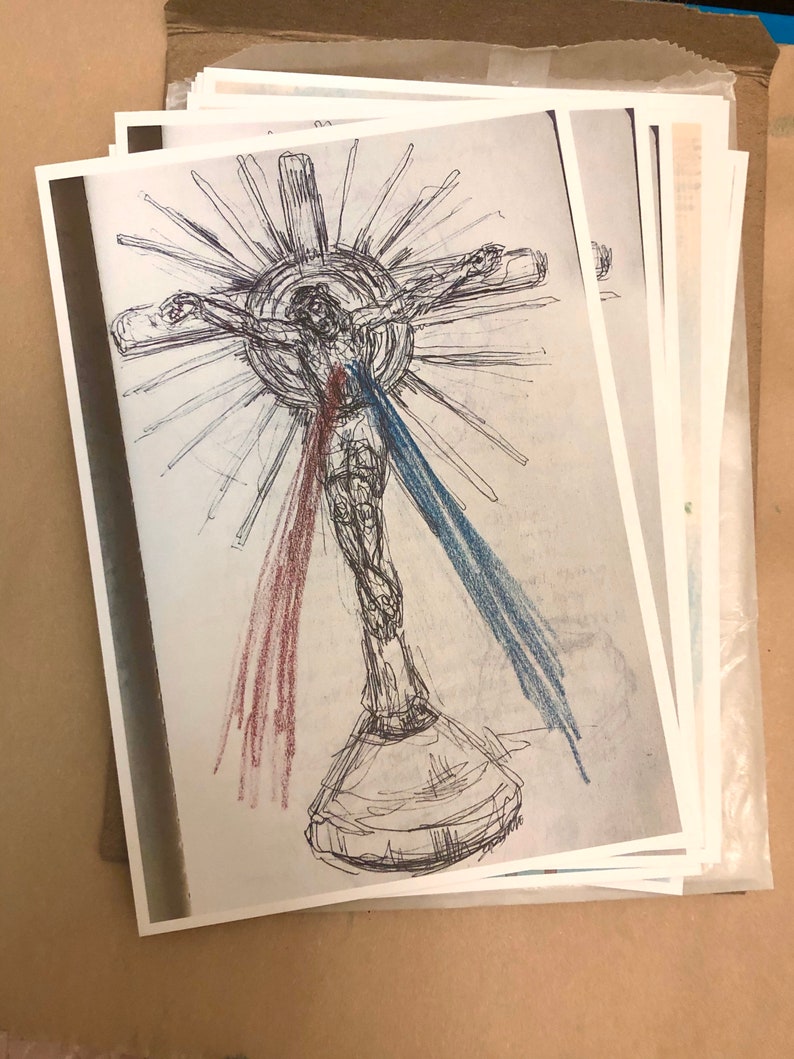 Divine Mercy Crucified to Monstrance Print - Etsy