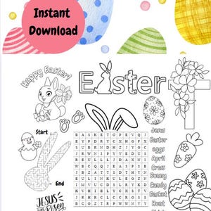 Easter Activity Sheet (religious) - Etsy