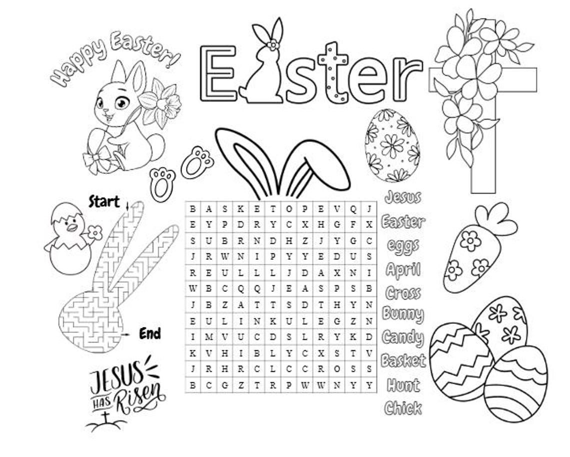 Easter Activity Sheet (religious) - Etsy
