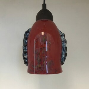 Handblown Glass Pendant Light: red Flames Offhand Blown Glass Lighting ...