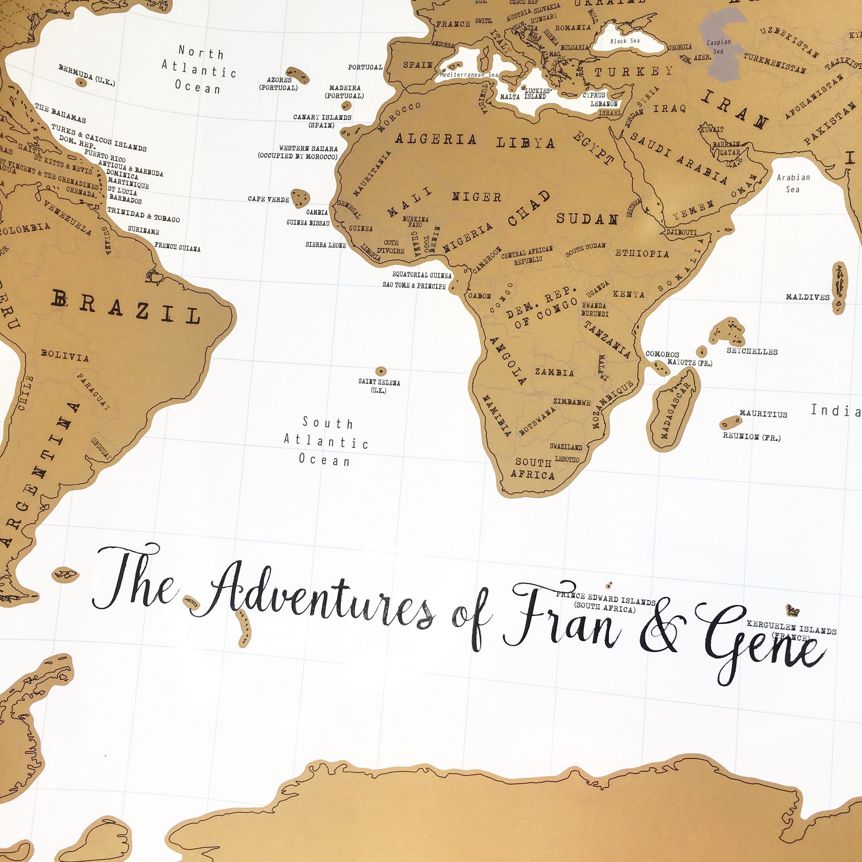 Customize Your Large Scratch Map. World Wall Map With Scratch - Etsy