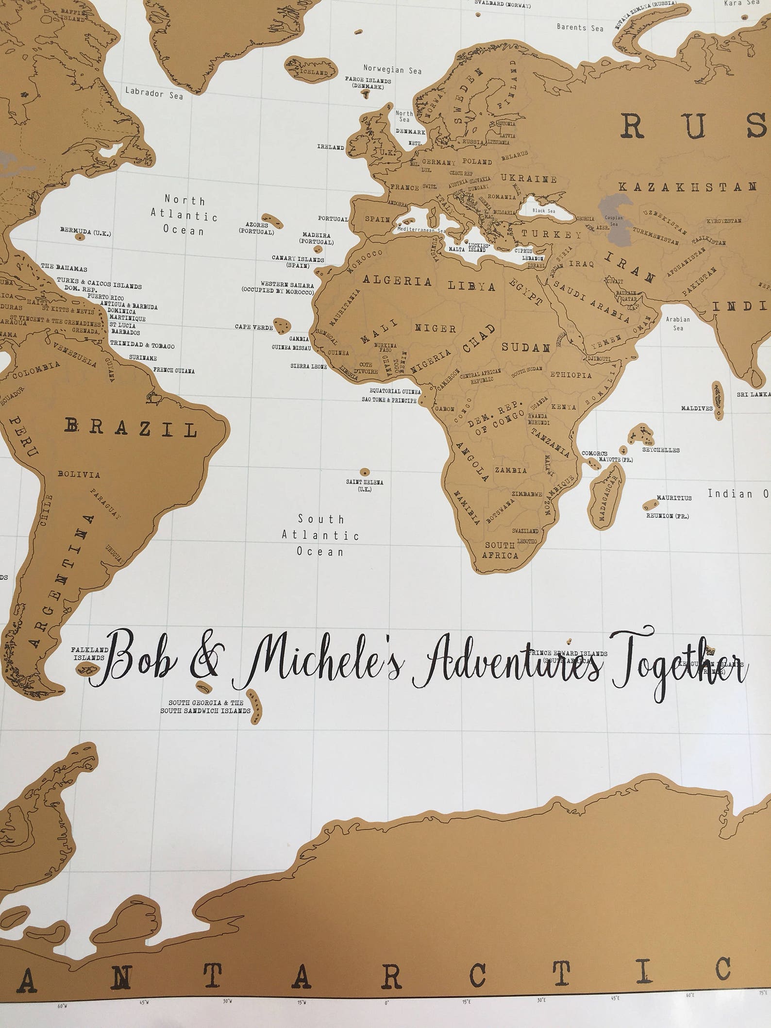 Customize Your Large Scratch Map. World Wall Map With Scratch - Etsy