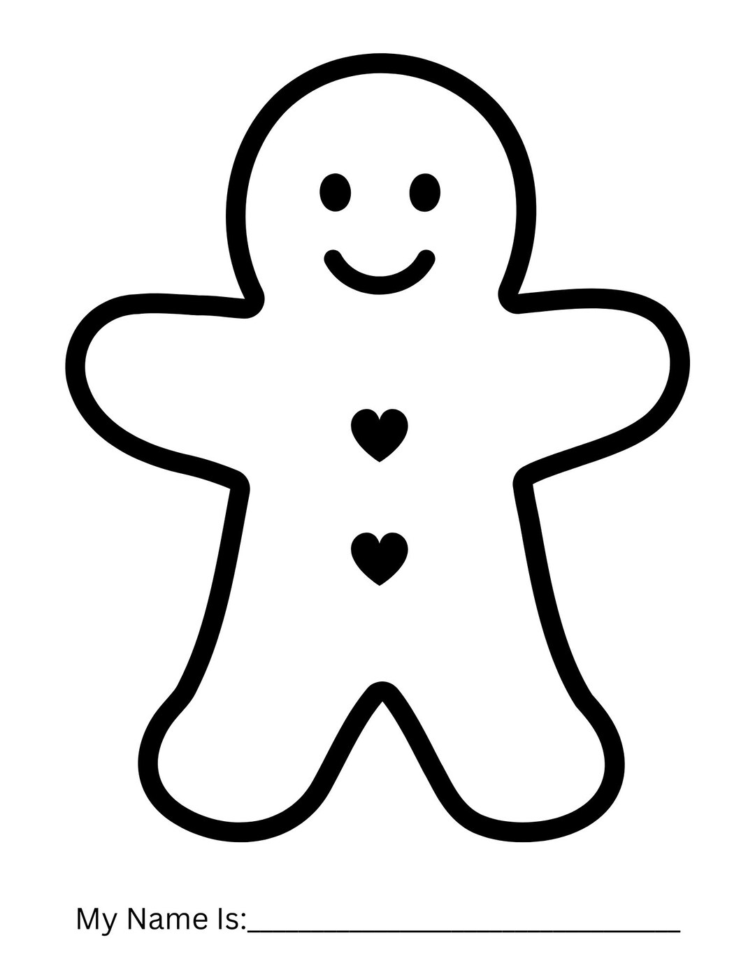 Gingerbread Coloring Page, Christmas Party, Holiday Party, Class Party ...