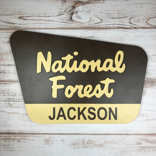 Personalized National Forest Wood Wall Sign - Etsy