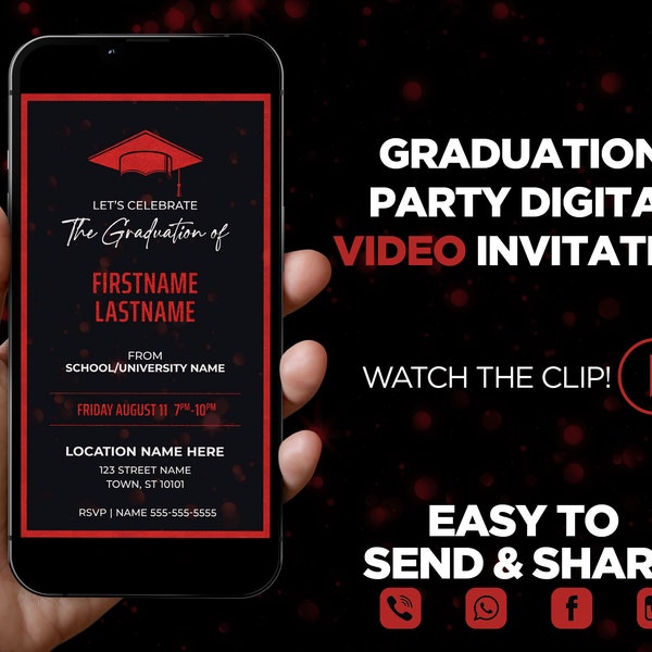 Animated Graduation Invitation - Etsy