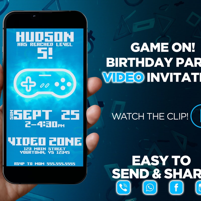 Nintendo Invitation - Etsy