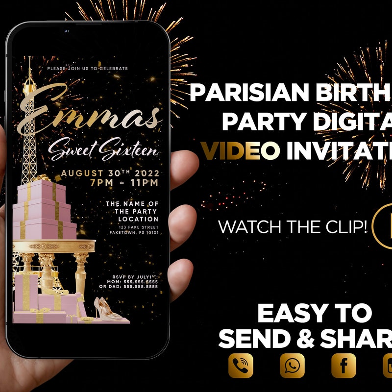 Parisian Invitation - Etsy