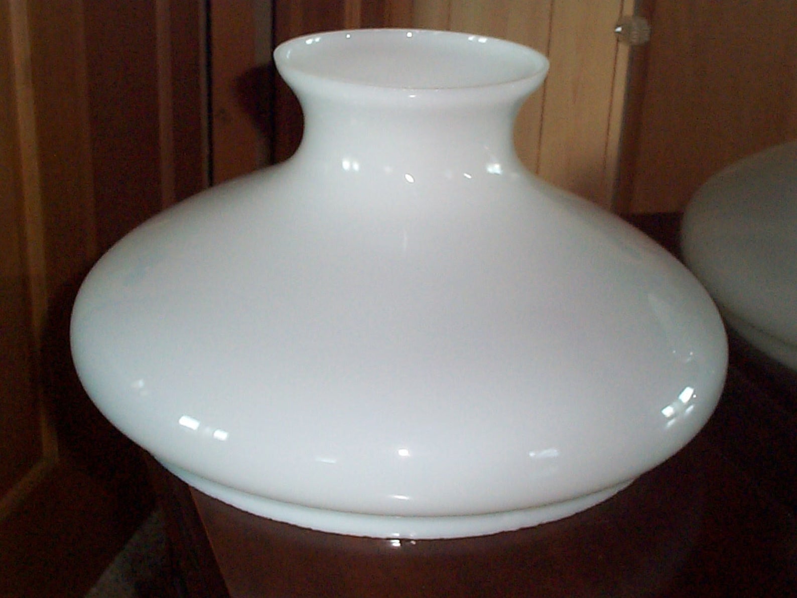 White Milk Glass Hurricane Lamp Shade Vintage Replacement Tam Etsy