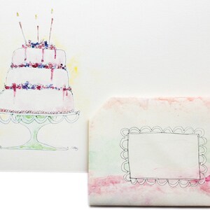 Digital Download Birthday Cake Card+envelope, Instant Birthday Card ...