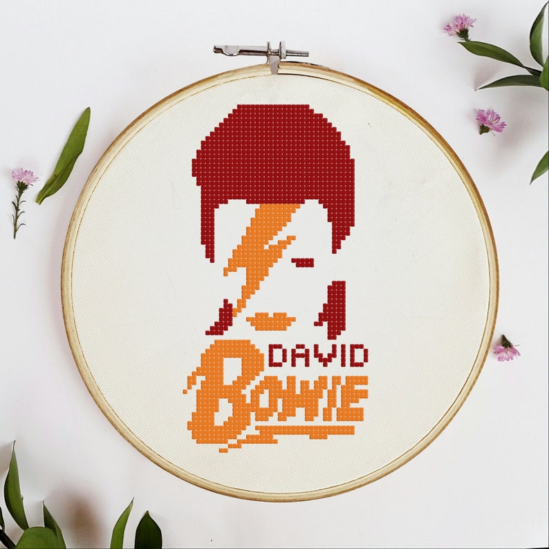 DAVID BOWIE * Easy Cross Stitch Pattern, PDF // Instant Download - Etsy