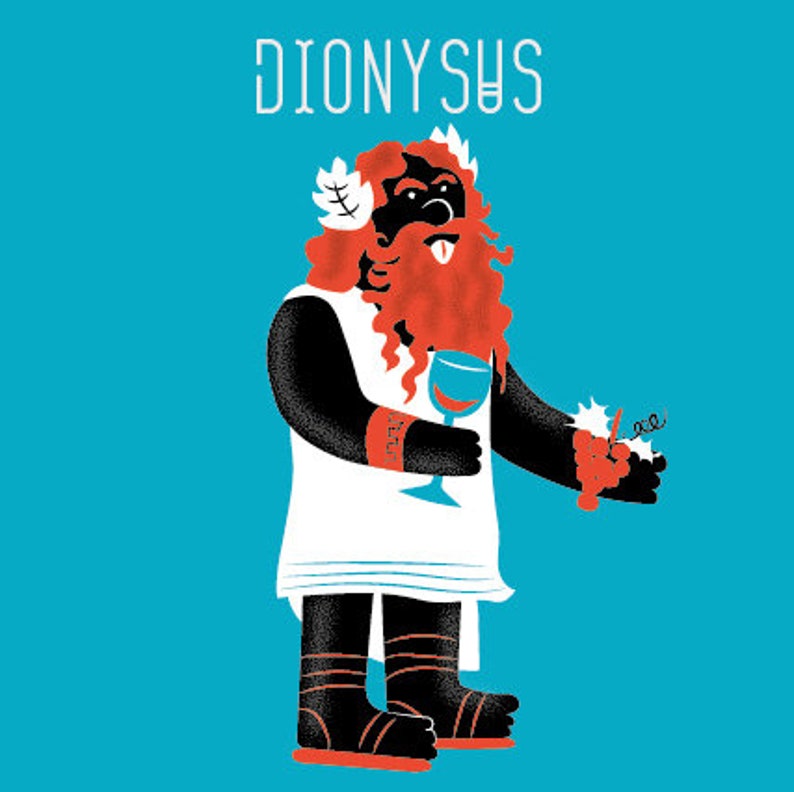 Ancient Greek Olympian Gods Artwork, Set of 12 Prints // Illustrated ...