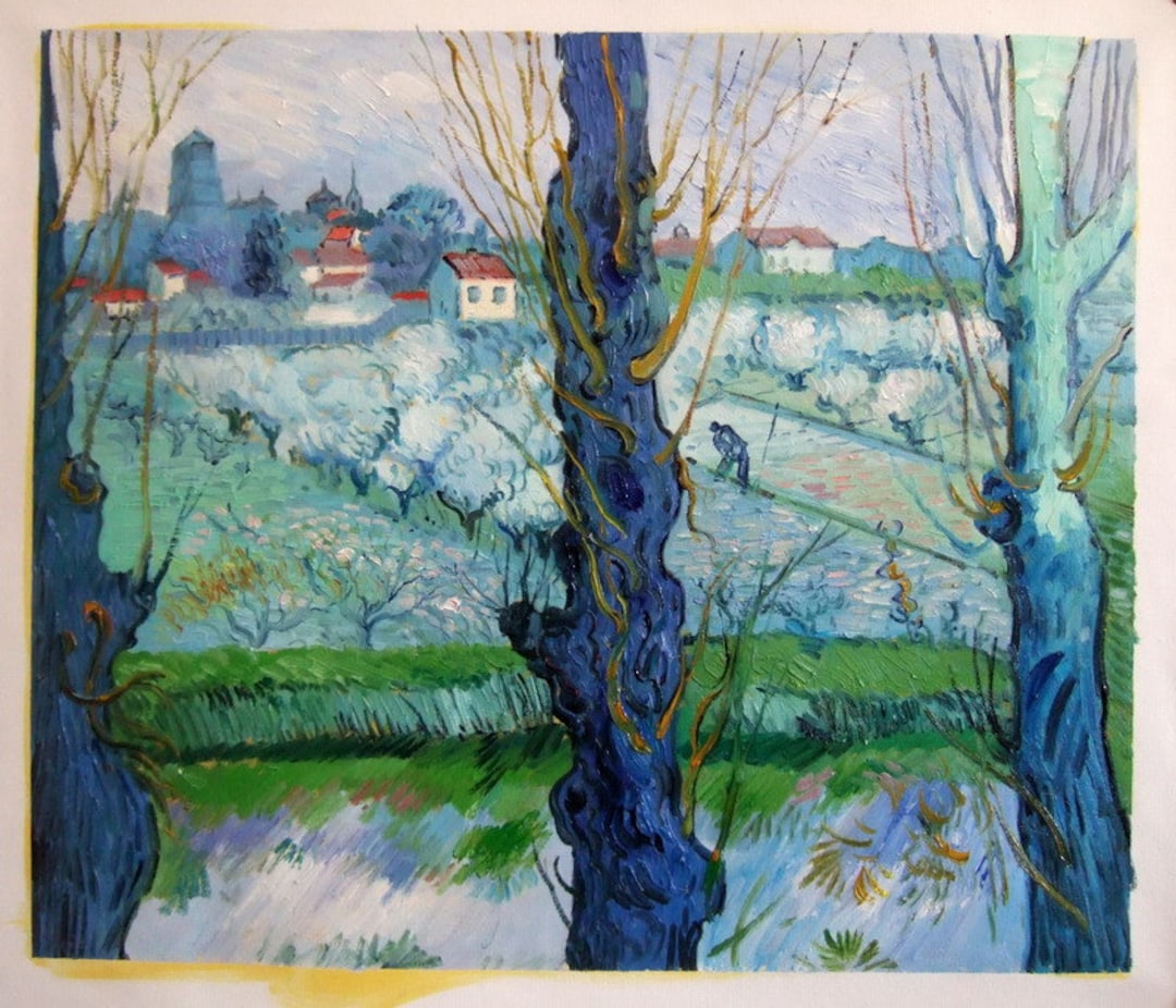 Van Gogh, View of Arles Flowering Orchards 1889 Neue Pinakothek, Oil ...