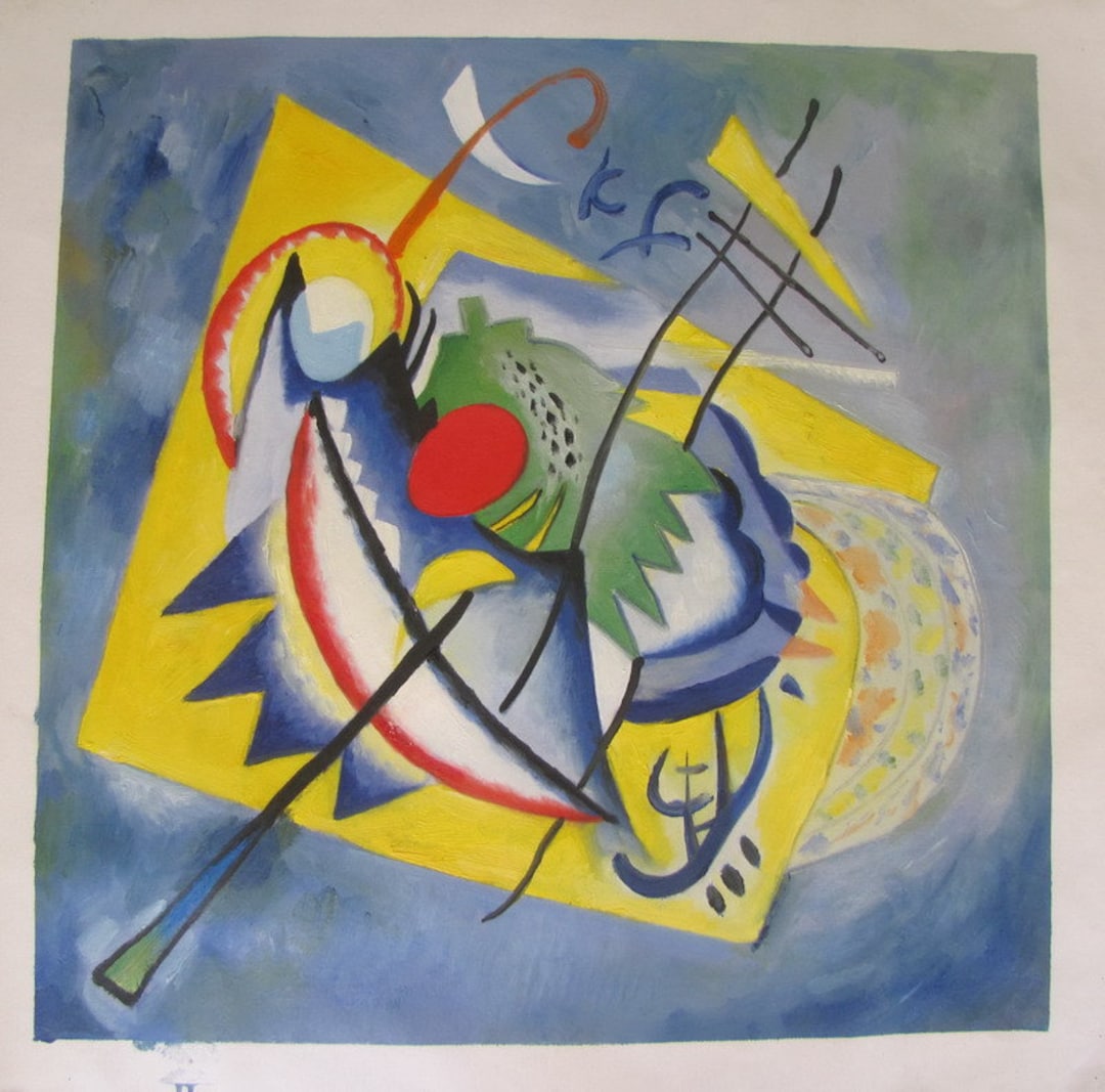 Wassily Kandinsky, Red Oval 1920, Oil Painting Reproduction on Linen ...